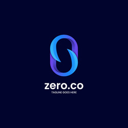 Logo zero gradient colorful style Royalty Free Vector Image