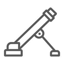 Mortar shell line icon army and weapon military Vector Image