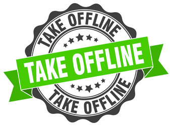 Take offline stamp sign seal Royalty Free Vector Image