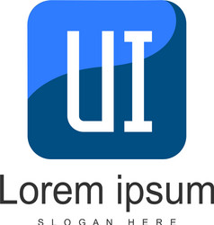 Ui letter logo design creative modern letters Vector Image