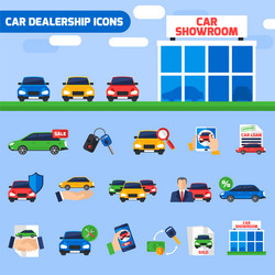 Car dealership flowchart Royalty Free Vector Image