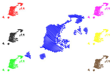 Lake kaindy republic of kazakhstan map scribble Vector Image