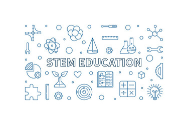 Stem science technology engineering mathematics Vector Image