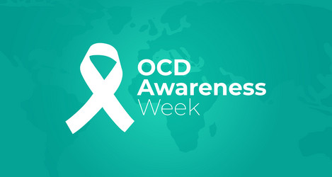 Ocd awareness week background Royalty Free Vector Image