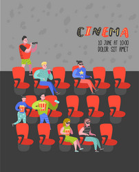 Falling people poster Royalty Free Vector Image
