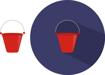 Fire bucket on a white background Royalty Free Vector Image