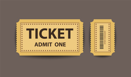 Paper stub ticket templates with two parts Vector Image