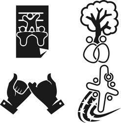 Shine commitment teamwork together black logo Vector Image