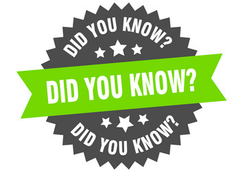 Did you know button rounded green Royalty Free Vector Image