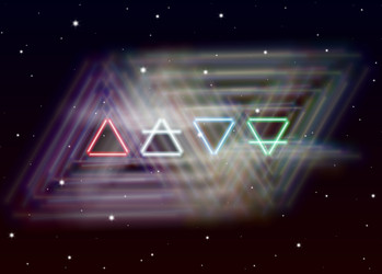 Magic triangle symbol spreads the shiny mystic Vector Image