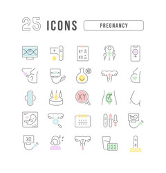 Flat icons for obstetrics and gynecology Vector Image