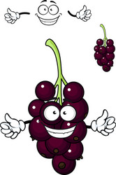 Fresh currant cartoon Royalty Free Vector Image