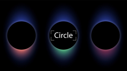 Color gradient with circle shape on black Vector Image