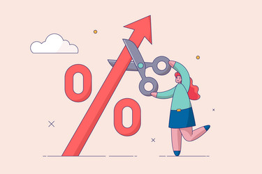 Economic crisis concept stop inflation fed Vector Image