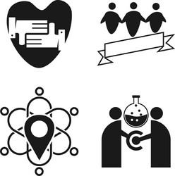 Love heart hand commitment teamwork together Vector Image