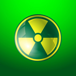Gamma Radiation Symbol Green