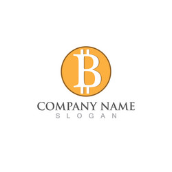 Btc coin logo and symbol Royalty Free Vector Image