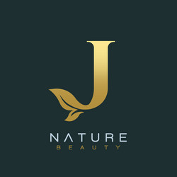 Initial j luxury letter logo design elegance Vector Image