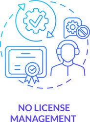 No license management concept icon Royalty Free Vector Image