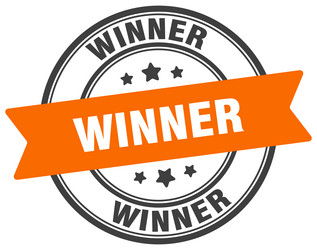 Winner stamp label on transparent Royalty Free Vector Image