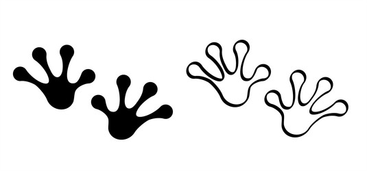 Big toad frog feet or footprint Royalty Free Vector Image