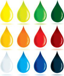 Multicolored drops Royalty Free Vector Image - VectorStock