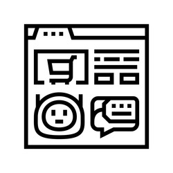 Ai chat bot line icon Royalty Free Vector Image