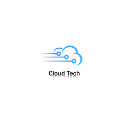 Cloud tech logo design template stylish log Vector Image