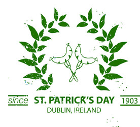 Collection of irish hand drawn logo templates Vector Image