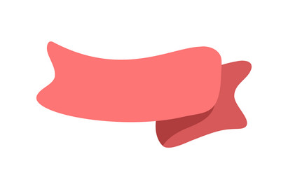 Red ribbon banner icon web design element hand Vector Image