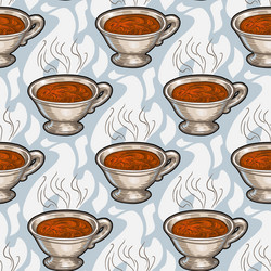 Tea seamless pattern Royalty Free Vector Image