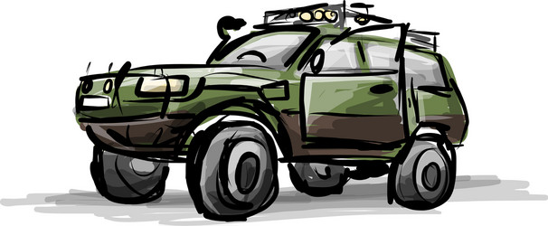 Safari Jeep Front Vector Images (50)