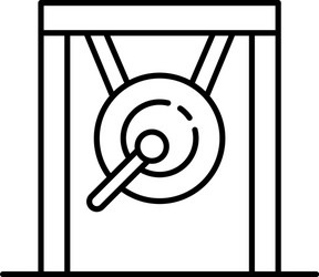 Boxing dong sound icon outline fight boxer Vector Image