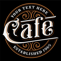 Coffee vintage lettering Royalty Free Vector Image