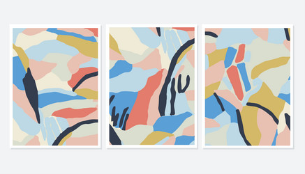 Abstract layers post card art poster Royalty Free Vector