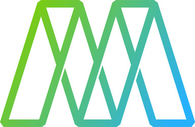 Pixel letter m logo icon design Royalty Free Vector Image