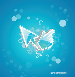 3d cursor Royalty Free Vector Image - VectorStock