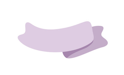 Pastel lilac ribbon banner icon web design Vector Image