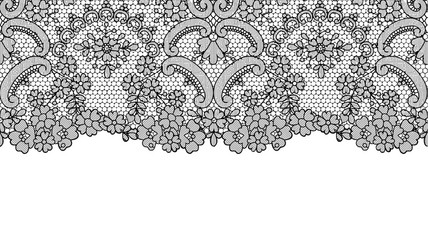 Seamless black lace Royalty Free Vector Image - VectorStock