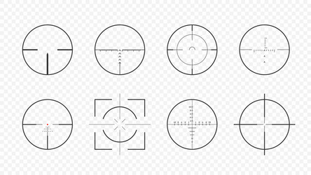Artillery sights and scopes set Royalty Free Vector Image