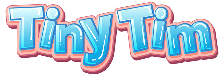 Tiny tim logo text design Royalty Free Vector Image