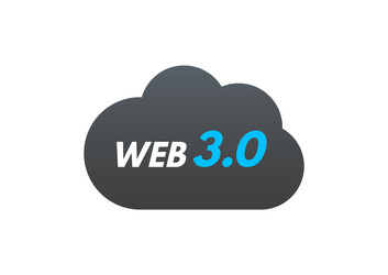 Web 3 cloud icon design technology web3 Royalty Free Vector