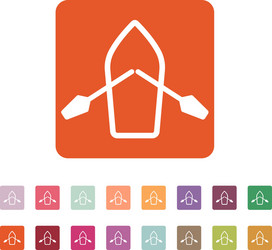 Boat and oars icon skiff paddle symbol Royalty Free Vector