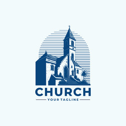 Church logo design inspiration idea concept Vector Image