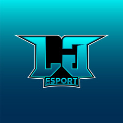 Initial h letter esport logo mascot gamer Vector Image
