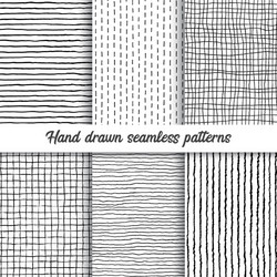 Hand drawn checkered seamless pattern messy Vector Image