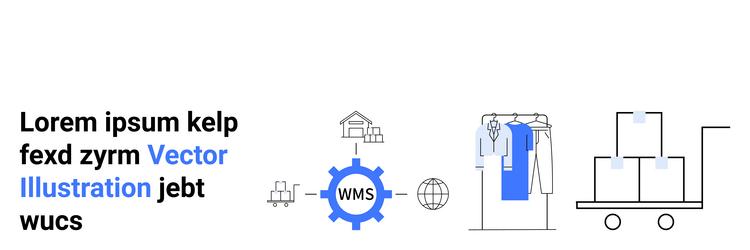 Warehouse management system integration Royalty Free Vector