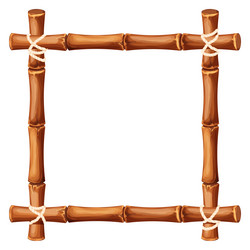 Bamboo frame from sticks and rope in cartoon style