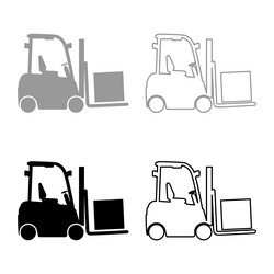 Cargo loading machine forklift truck for lifting Vector Image