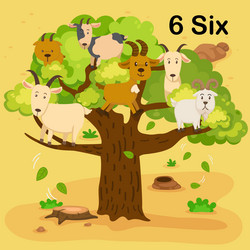 Number Six Flashcard Vector Images (75)